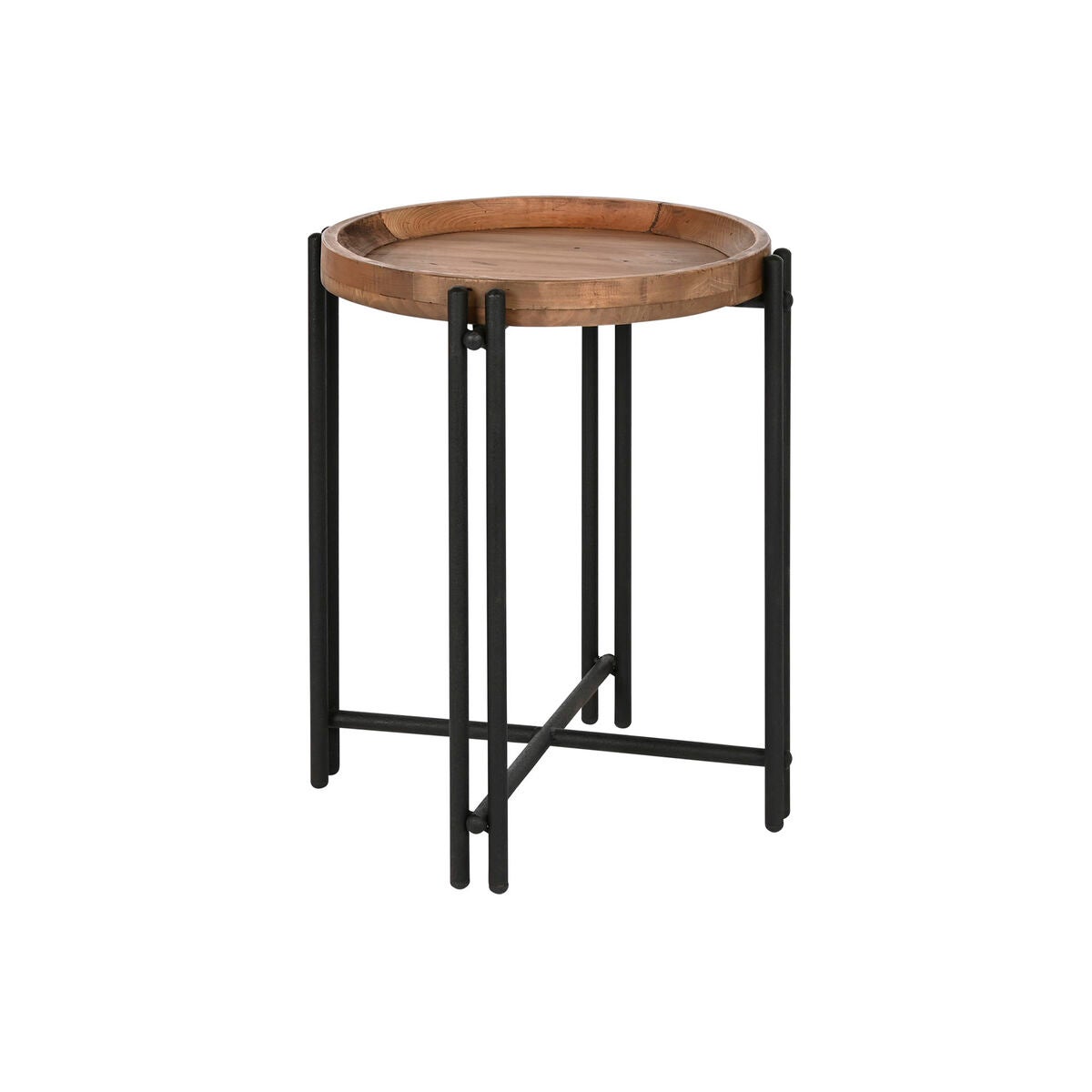 Petite Table d'Appoint Home ESPRIT Bois Métal 50 x 50 x 60 cm | Leroy ...