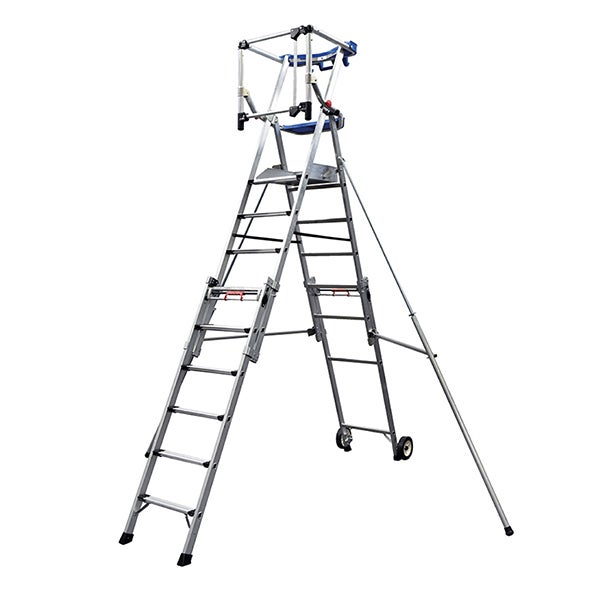 PIRL Alu télescopique de 6 à 9 marches - Hauteur max. travail 4.30m ...