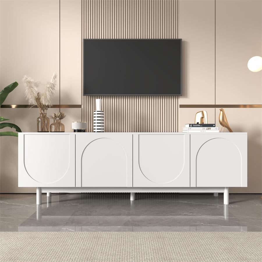 Mueble TV Moderno – 175 x 38 x 56 cm, Diseño Elegante con Puertas Push ...