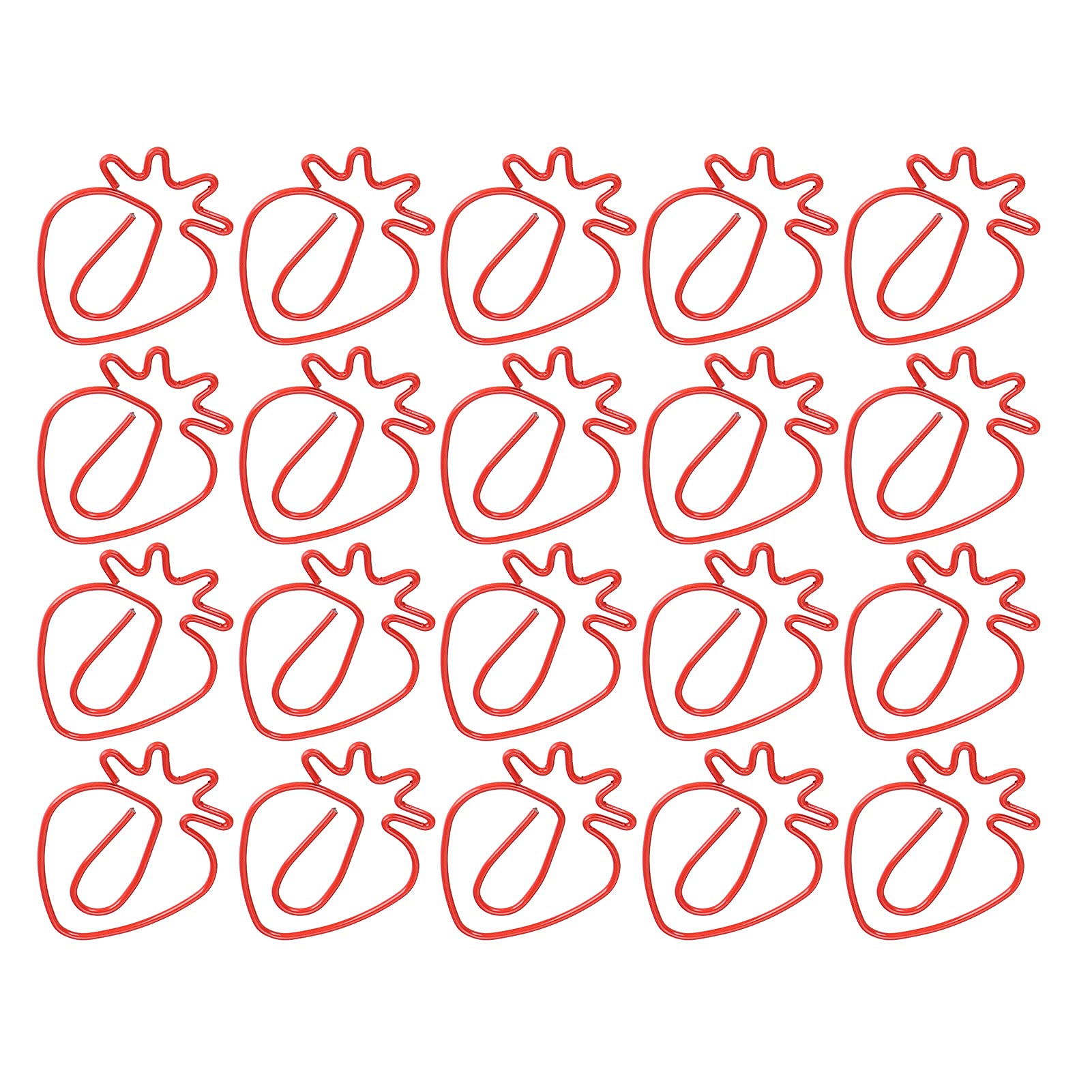 20 clips de papel con forma de fresas rojas, divertidos clips para ...