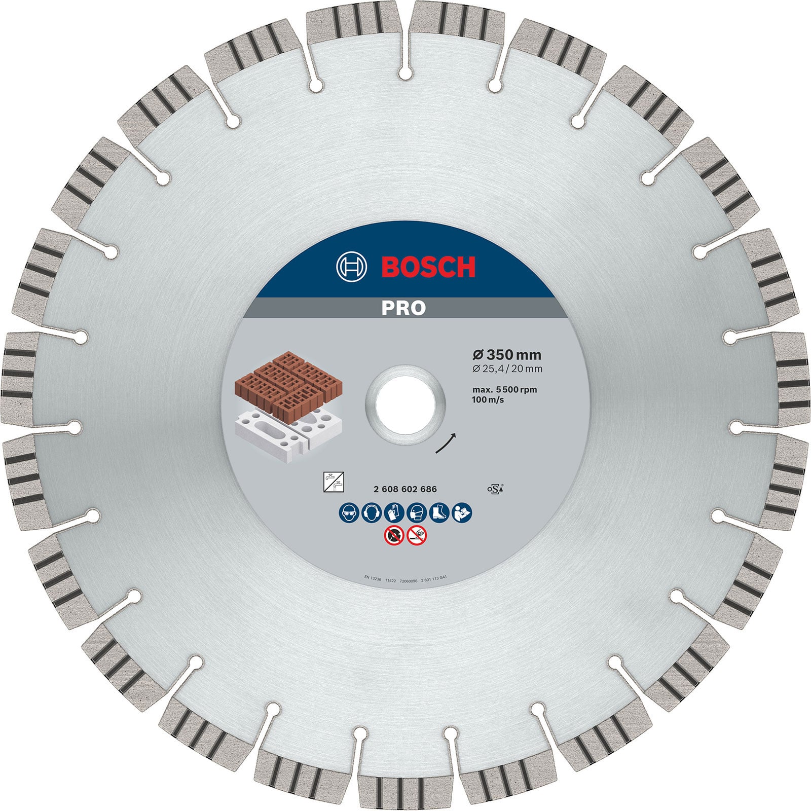 Disque à tronçonner diamanté PRO Abrasive Bosch 350 x 20/25,4 mm ...