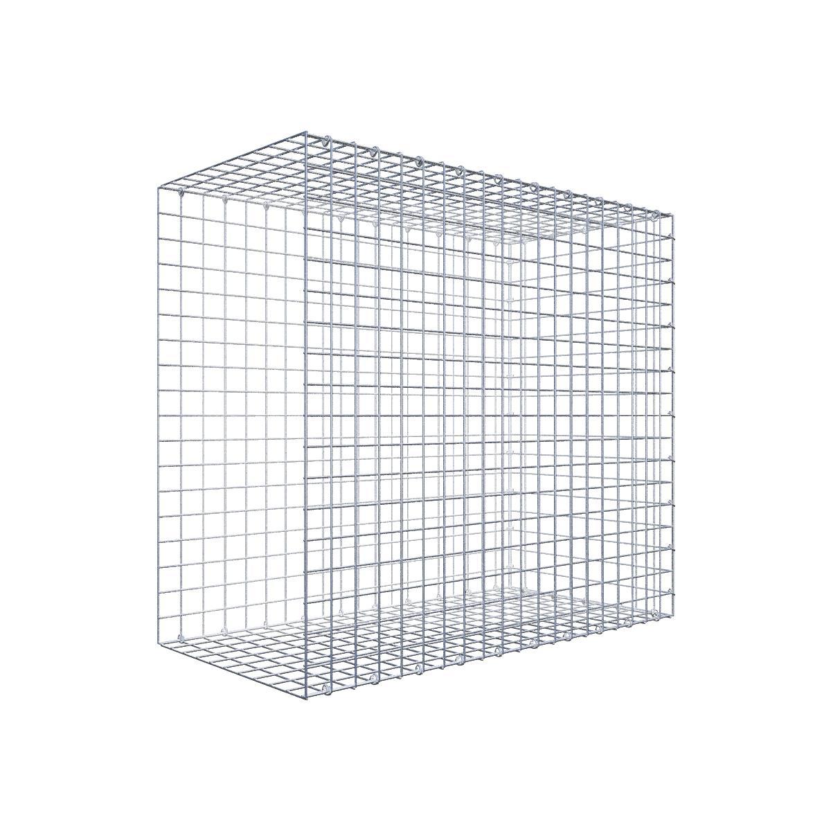 Gabione da montare di dimensioni 100 cm x 90 cm x 50 cm (L x H x P), maglia 5 x 5 cm, Anelli a C ...