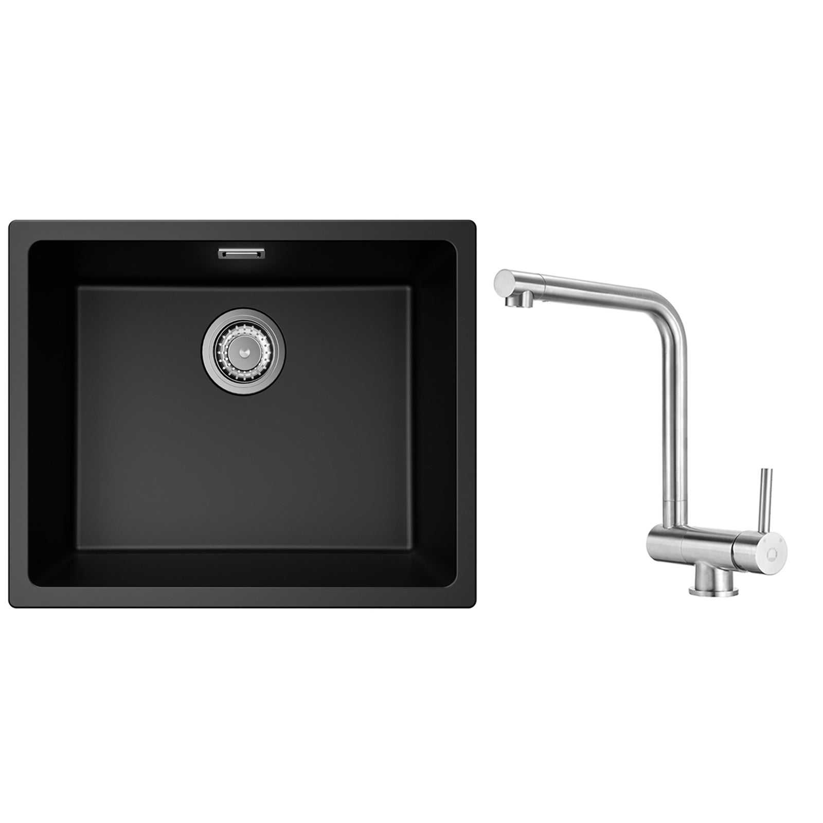 Cecipa MAX Évier de Cuisine 1 Bac 40x44x19 cm Évier Inox Brossé ...