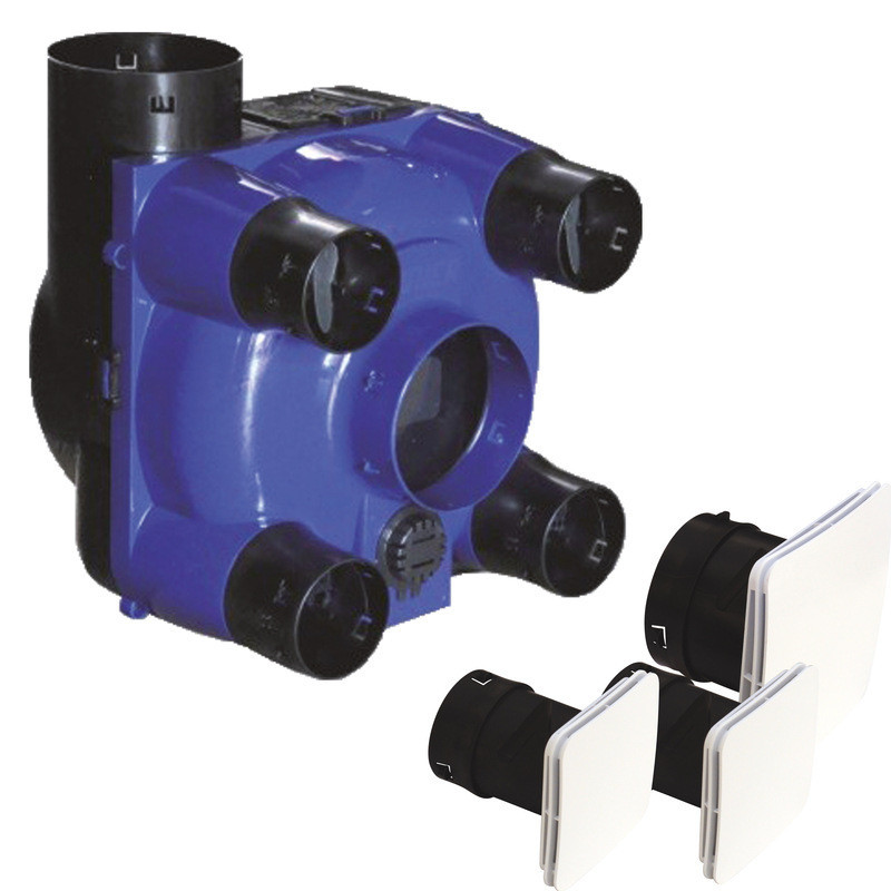 Kit VMC simple flux autoréglable NATHER KHEO 3 bouches DESIGN | Bricoman