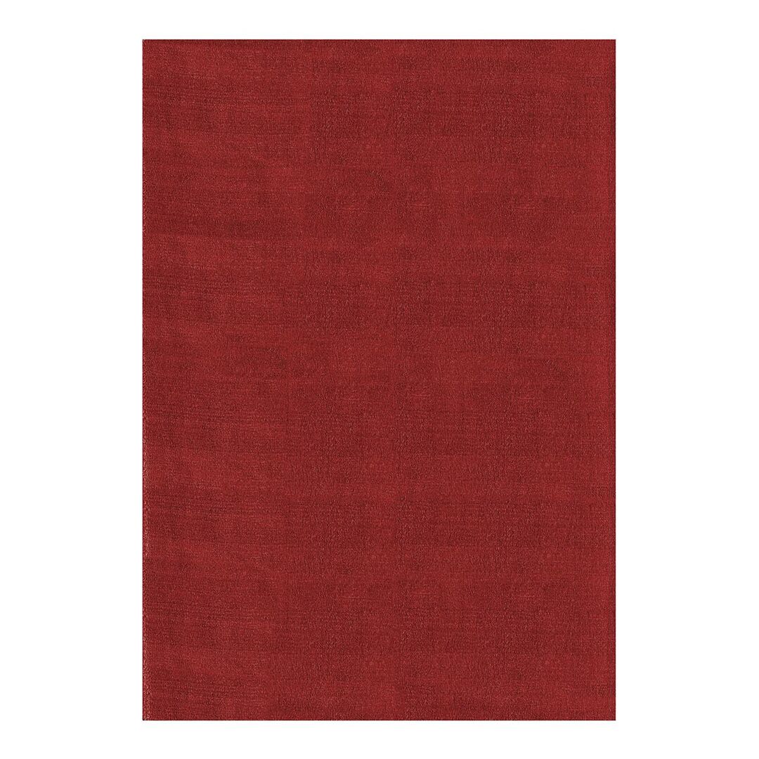 Tapis uni design en polyester Rouge 160x230 LARS | Leroy Merlin