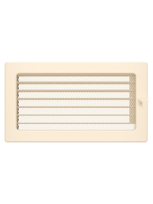 Grille de ventilation cheminée 17x30 crème avec volets roulants | Leroy ...