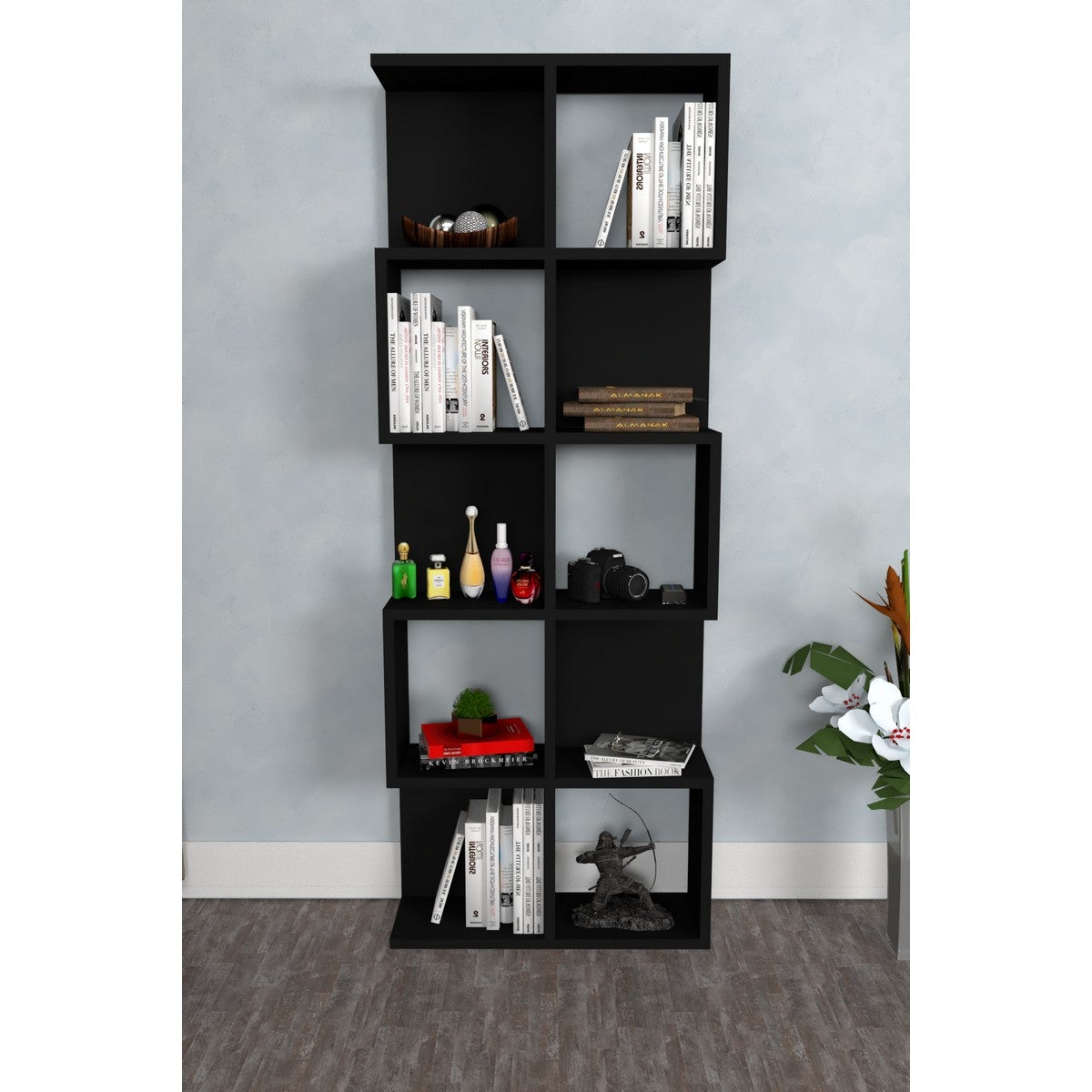 Estantería Hannah, Aglomerado de Melamina, Negro, Epikasa | Leroy Merlin