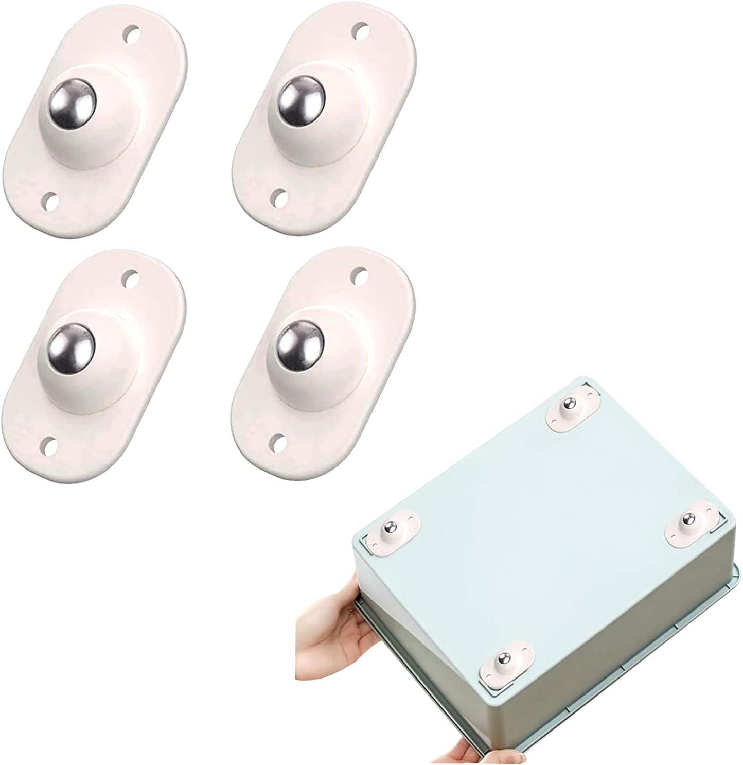 Mini Ruedas Giratorias Autoadhesivas de Acero Inoxidable - Pequeñas ...