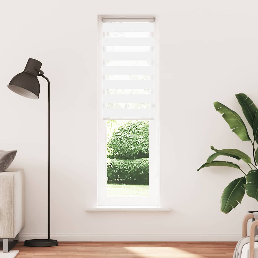 Estor cebra blanco 60x200 cm tejido ancho 55,9 cm poliéster- COMFORTXL ...