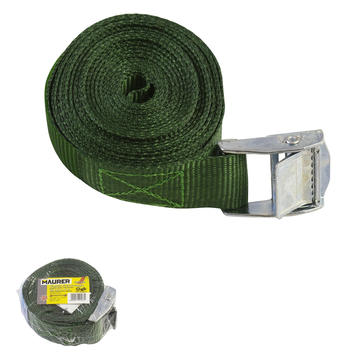 Cinta amarre con trinquete. longitud de 4 mt x ancho 25mm. 1 unidad ...