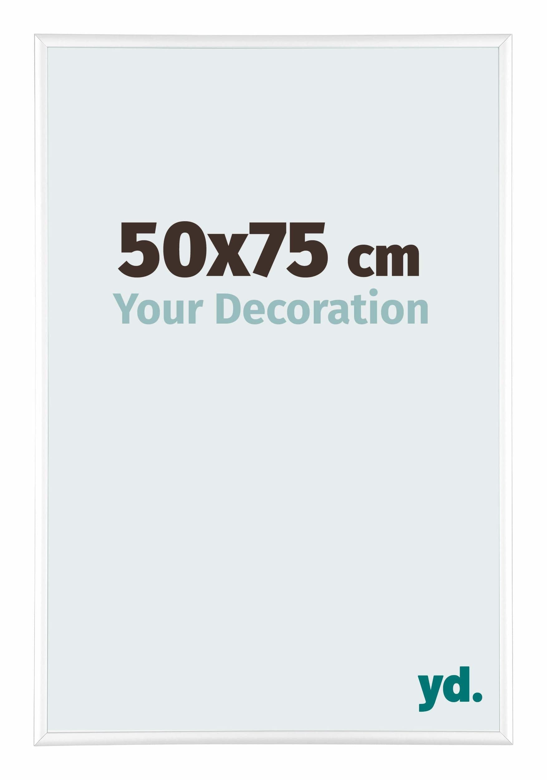 Yd. Cadre photo 50x75 cm - Blanc Brillant - Aluminium - Kent | Leroy Merlin