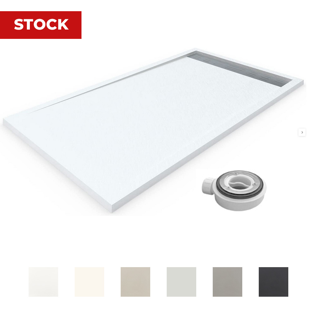 Plato de Ducha de Resina Antideslizante | Válvula Oculta y Rejilla ...