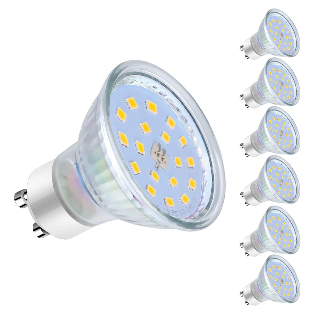 Ampoules LED GU10, 5W équivalent 60W, 600lm, Blanc Froid 6000K, 120° Larges Faisceaux, Ampoules ...