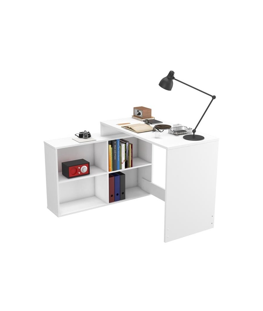 MESA CON ESTANTES KAPPA - Blanco | Leroy Merlin