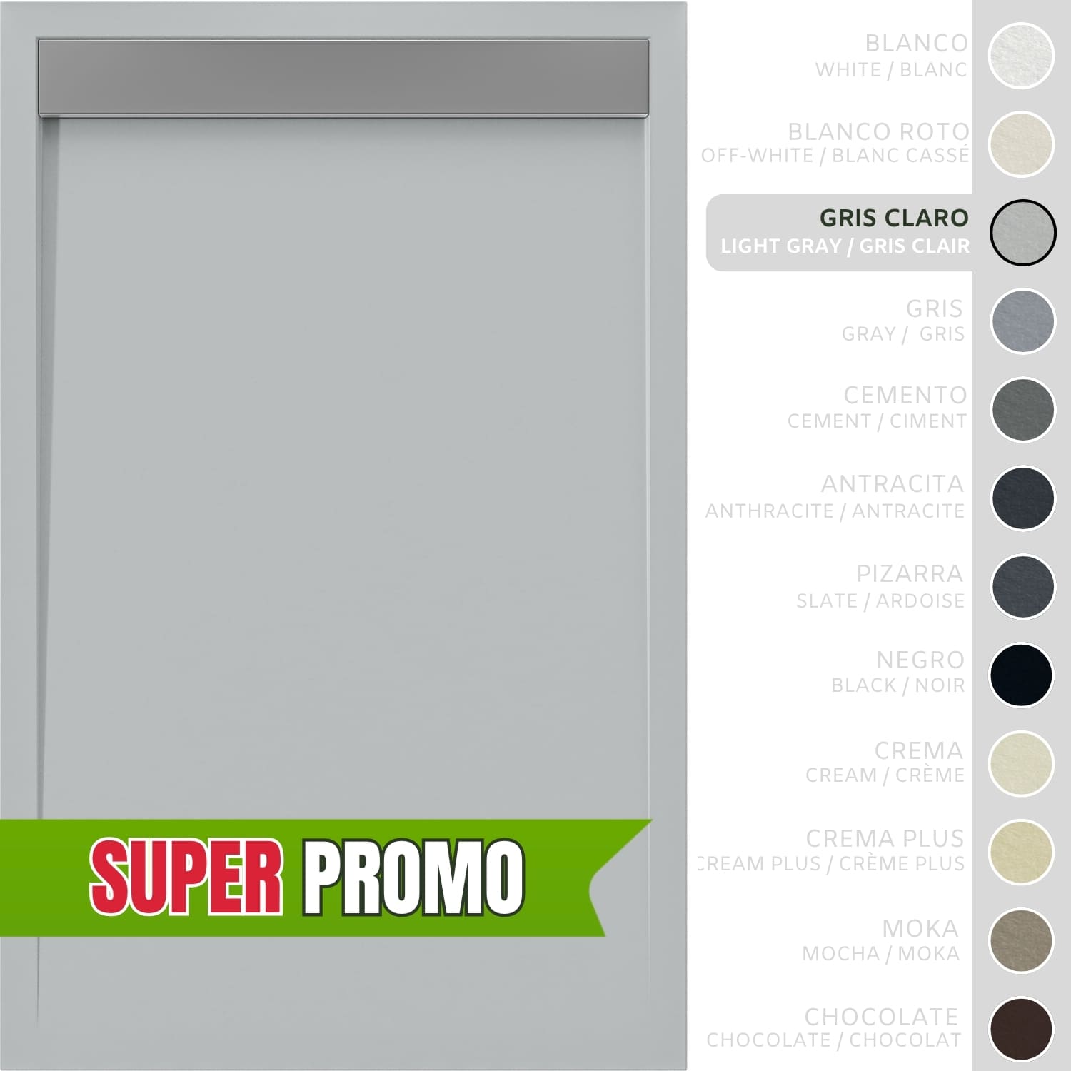 SOULBATH Receveur de Douche - Résine - Gel Coat - Texture Lisse/Pierre ...