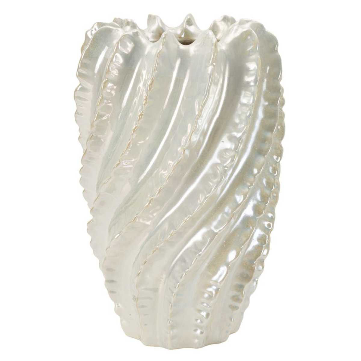 Jarrón Decorativo MF812, Cerámica, Blanco, Epikasa | Leroy Merlin