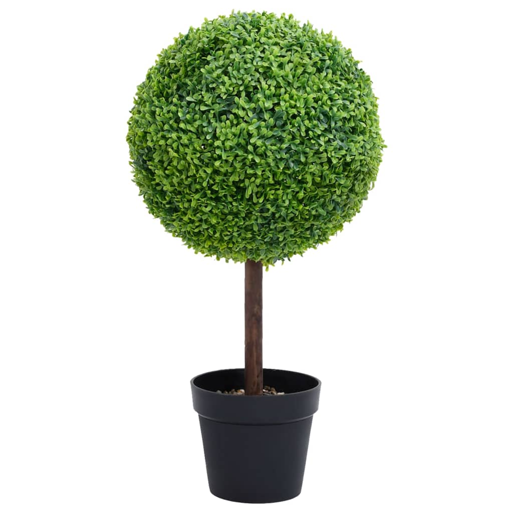 Plante de buis artificiel avec pot Forme de boule Vert 50 cm | Leroy Merlin