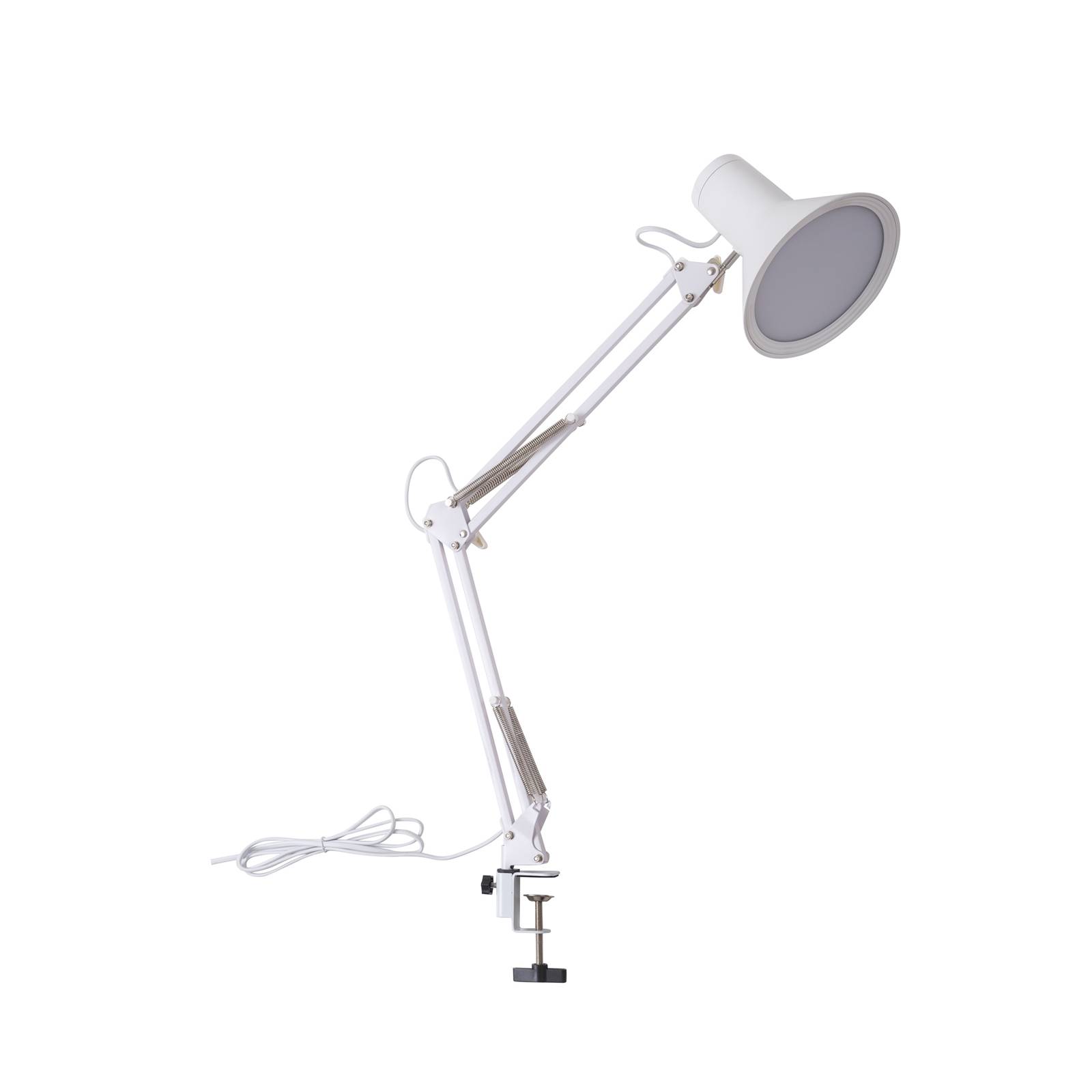 Lindby lampe à pince LED Undra, blanc, métal, ajustable, Lampe à poser ...