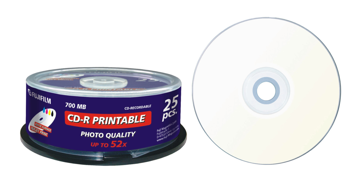 Fujifilm CD-R printable 700MB inkjet consumer 25-spindle 25 pz | Leroy Merlin