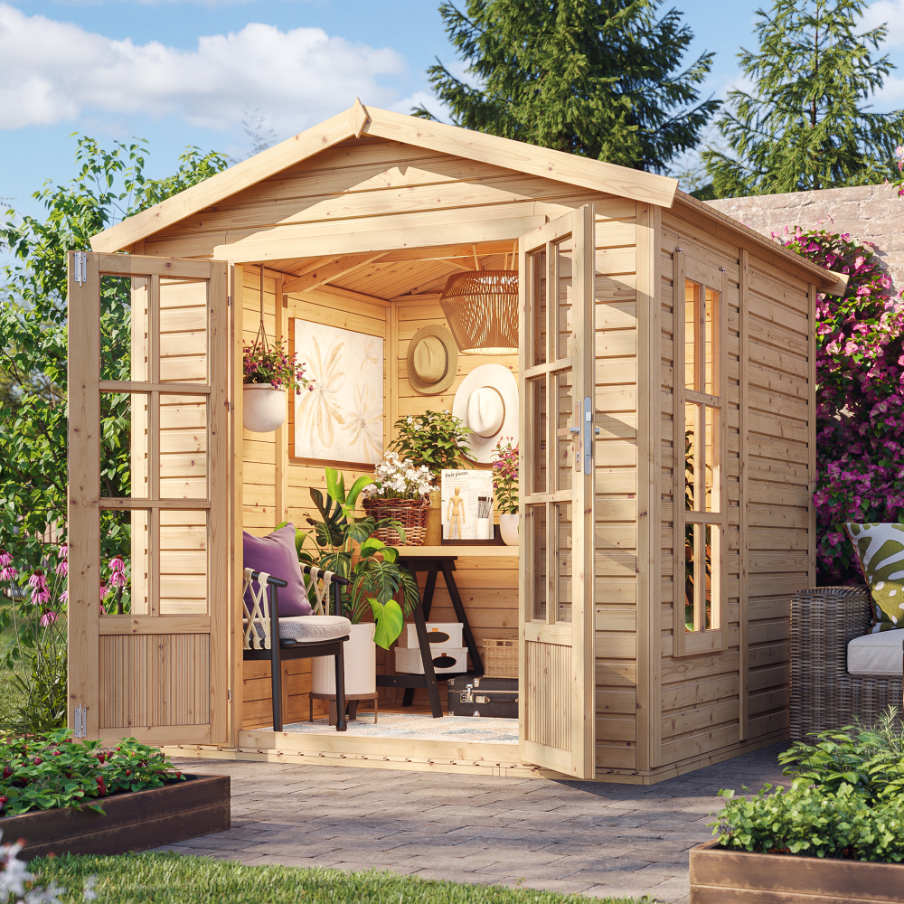 Cabane en bois avec plancher, Maison de jardin en bois pour travailler ...