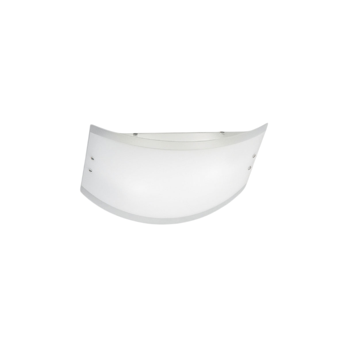 Plafonnier Lecce verre satiné blanc 32,5x23cm, 2xE27 max 42W, structure ...