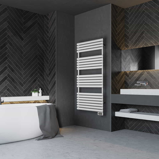 Sèche-serviettes électrique 750W blanc edelweiss ELLIPSIS - IRSAP ...