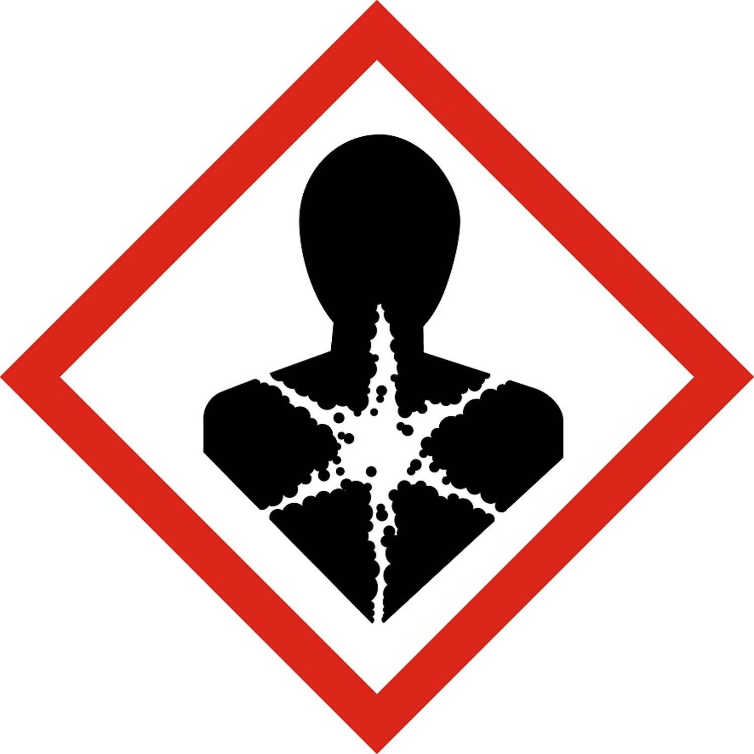 Pictogramme de danger SGH08 - Cancérogène / Tératogène - Vinyle adhésif ...