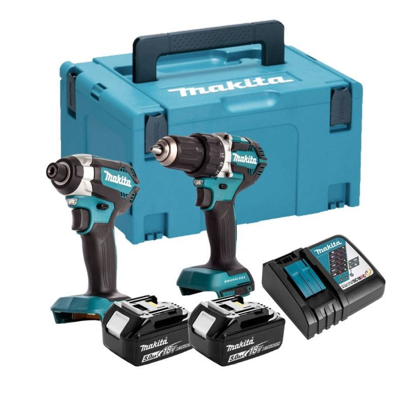 MAKITA Kit DLX2180TJ (DHP484 + DTD153 + 2 x 5,0 Ah + DC18RC + MAKPAC 3 ...