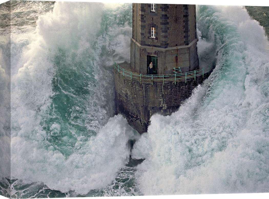 Photo phare dans la tempête - impression sur toile - Jean Guichard, La ...