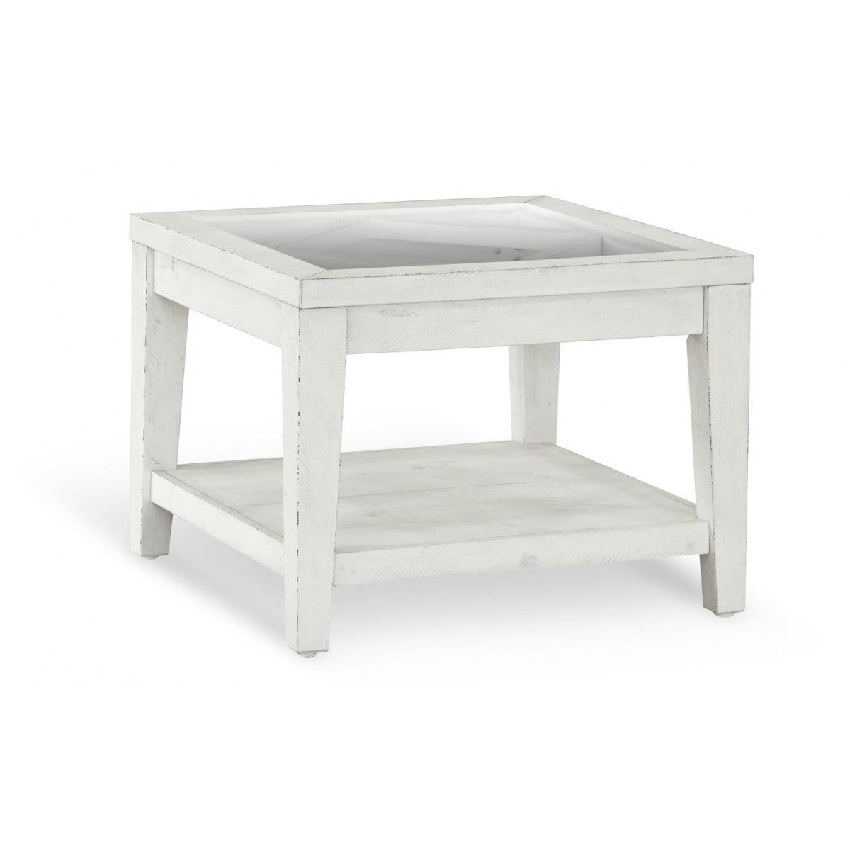 Table De Chevet Bois Blanc 60x60x55cm - Sélisa Décoration d'Autrefois ...