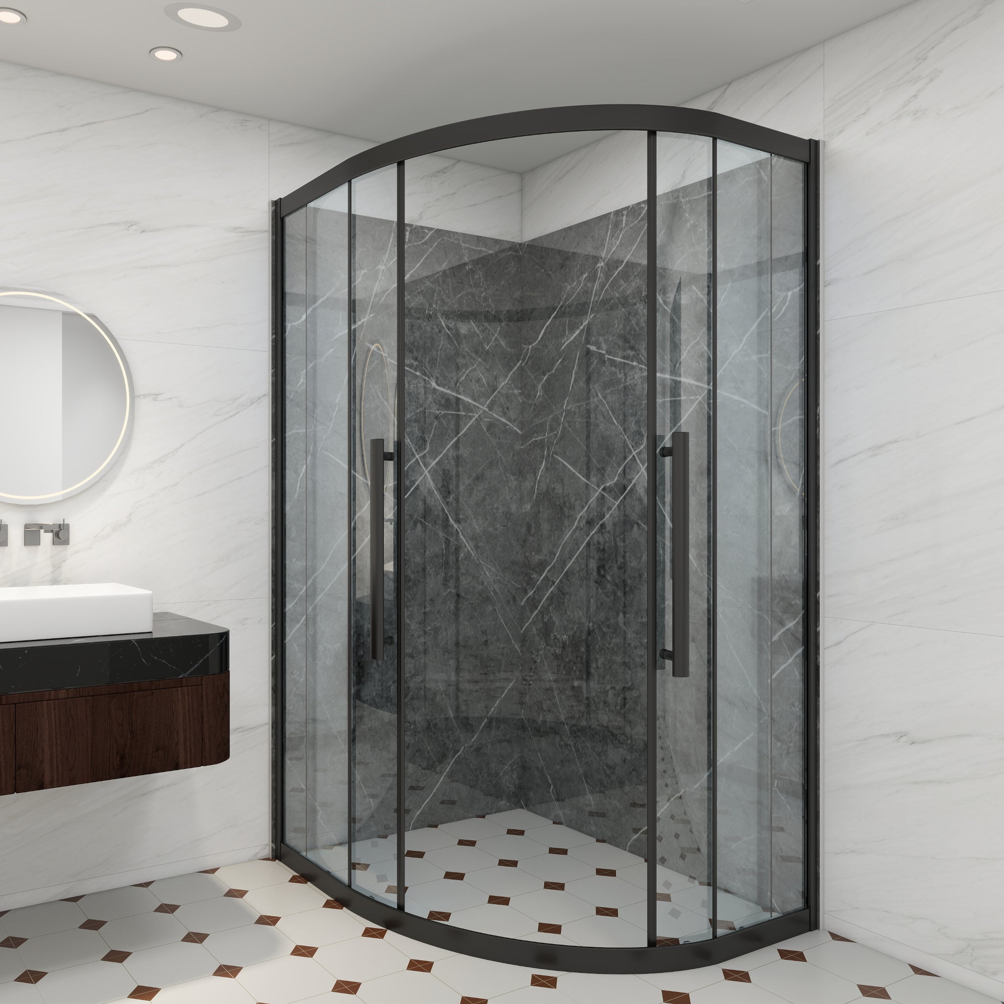 Set Bladel di 4 Pannelli Decorativi in PVC per Parete - Effetto Marmo ...