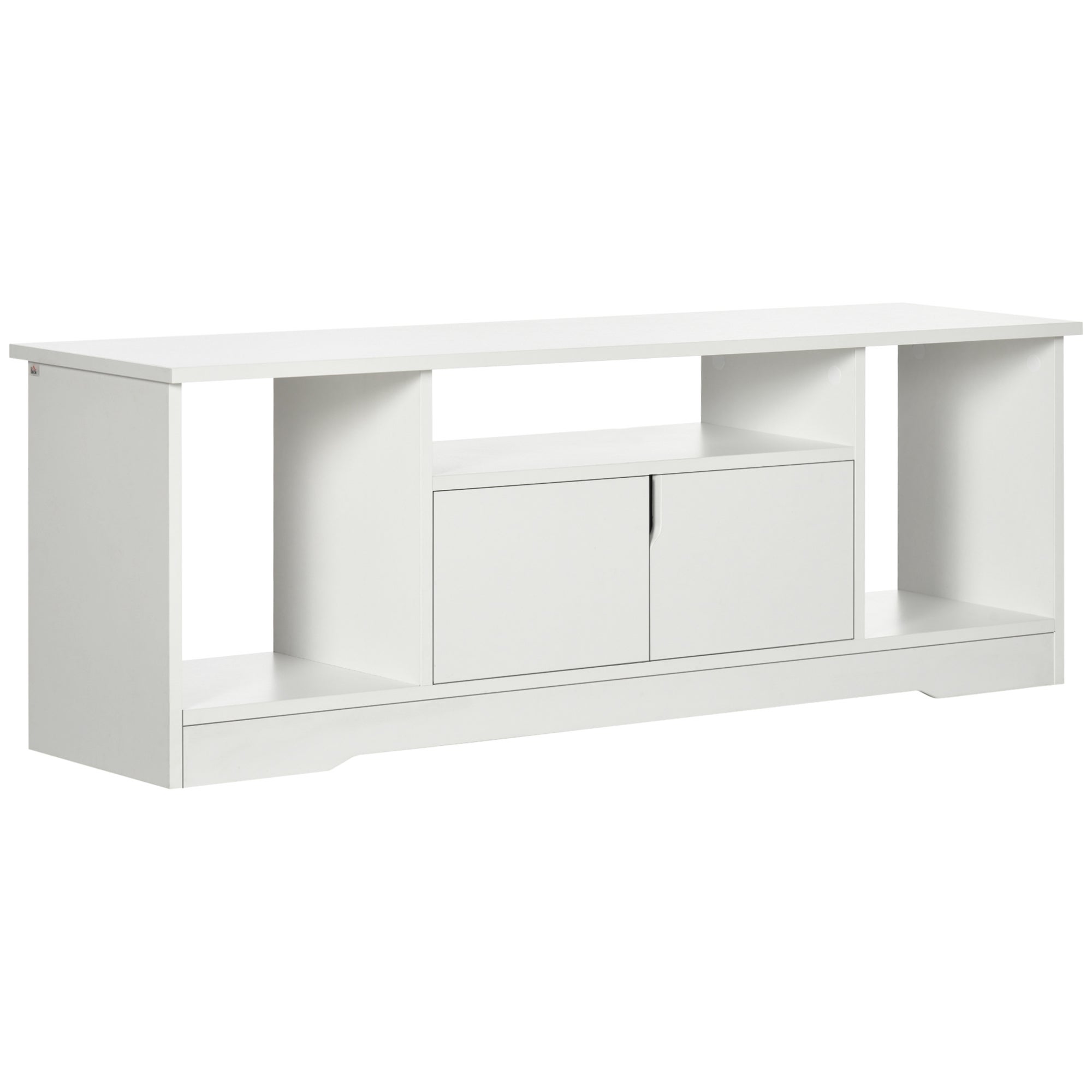 Meuble TV Banc TV Design Contemporain - 3 niches, Placard Double Porte ...