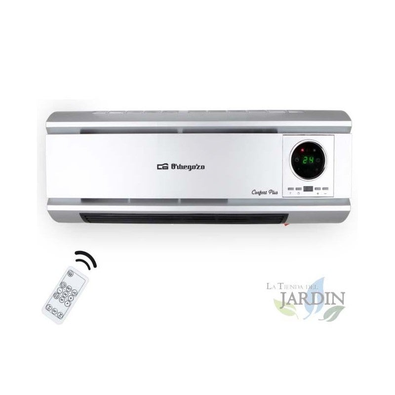 Calefactor de pared Orbegozo 2000W, Split de pared, Mando a Distancia ...