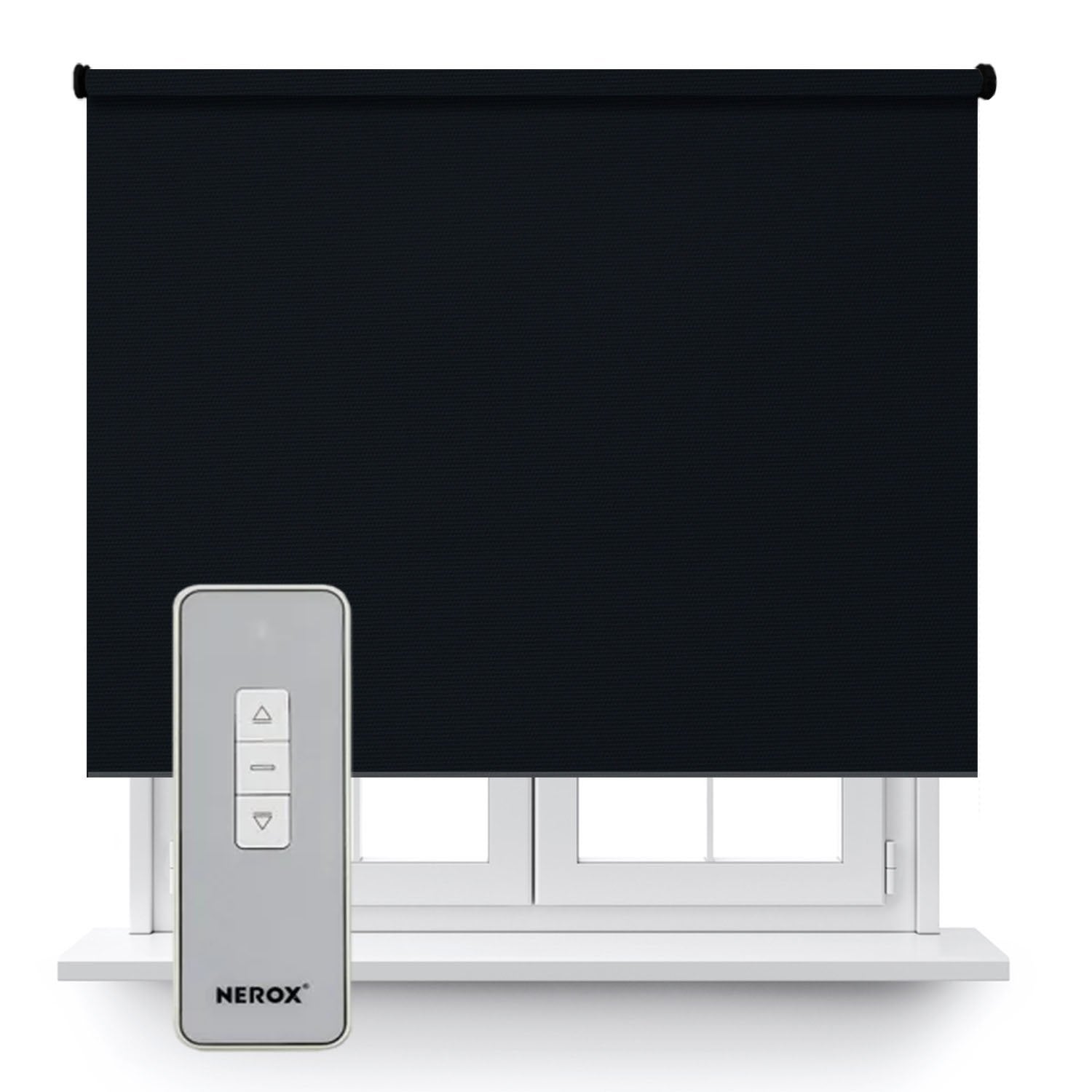 Estor Estor Enrollable Opacoo Motorizado Negro 250x150cm. | Leroy Merlin