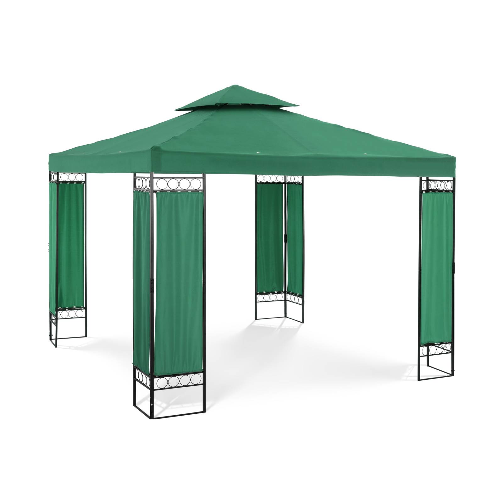 Pérgola de metal - 3 x 3 m - 160 g/m² - verde oscuro | Leroy Merlin