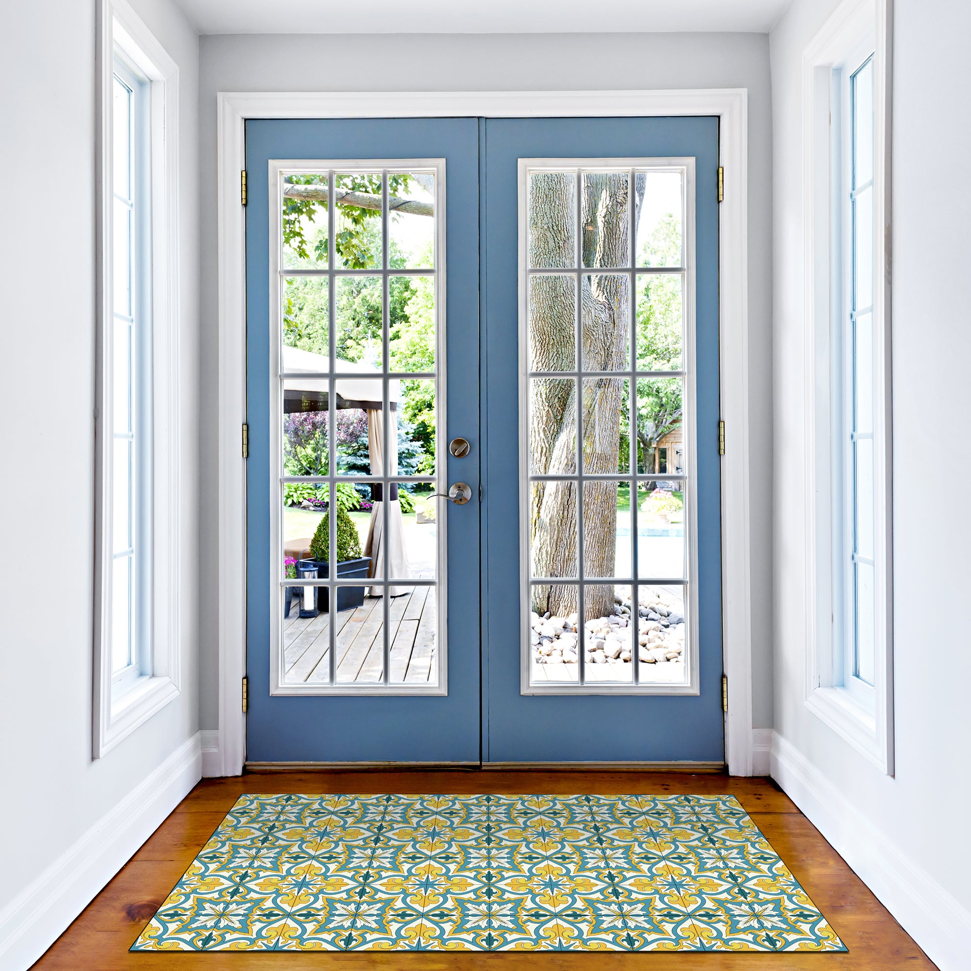 Tapis/ Motifs géométriques colorés / 122x183 cm - RECTANGLE/ Créé et ...