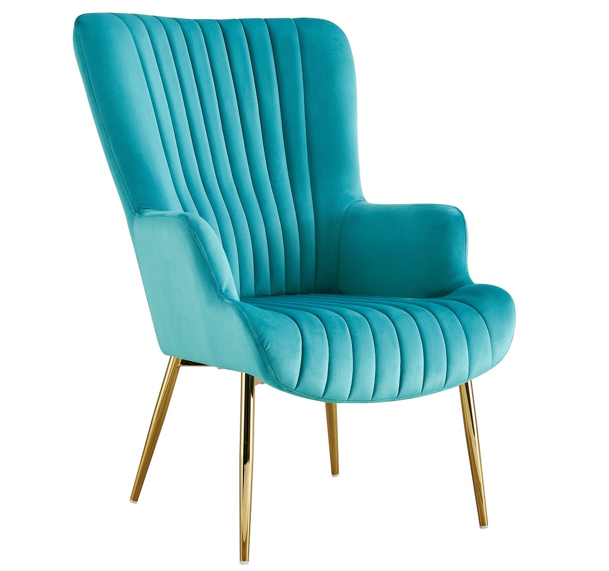 MF - Sillón de Diseño Modelo LILLE, patas doradas, Tapizado Velvet ...