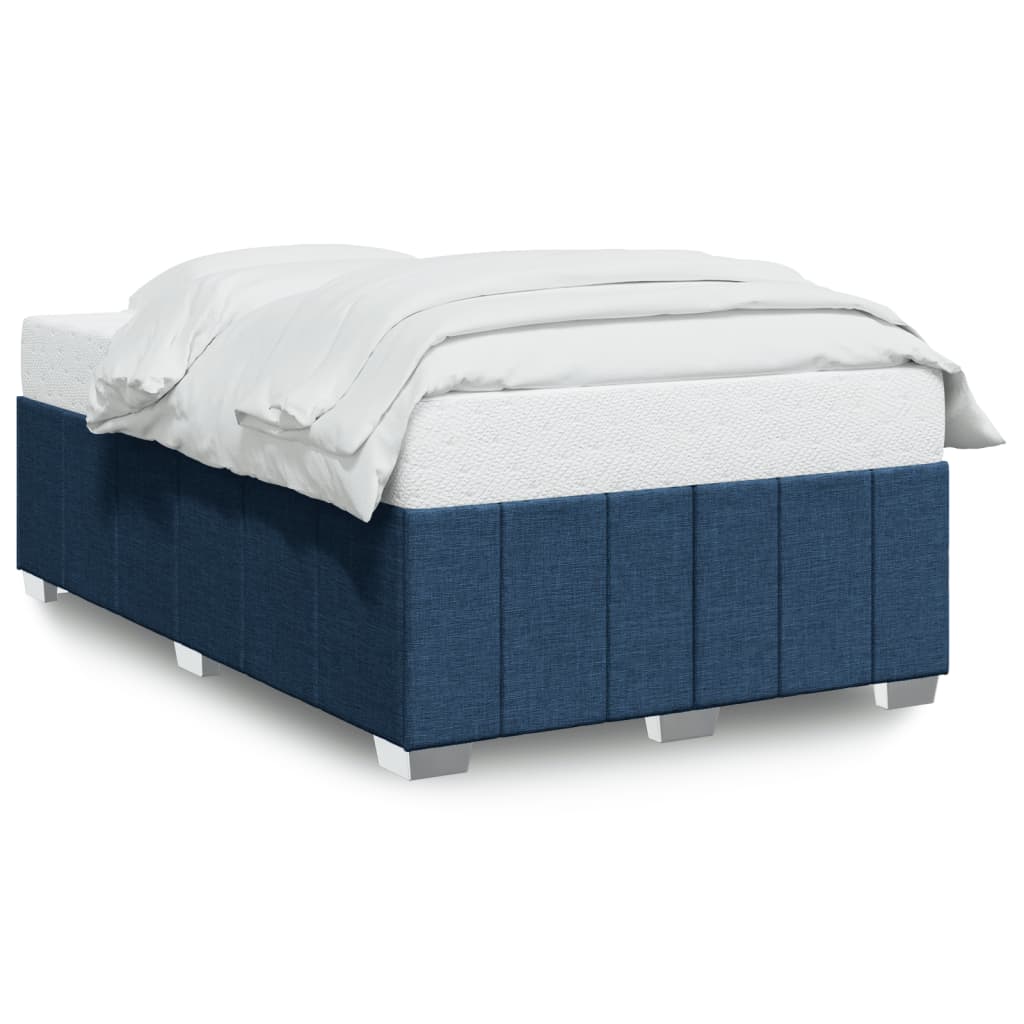 Lit Double | Lit Adulte | Cadre de lit Bleu 120 x 200 cm Tissu CFW82040 ...