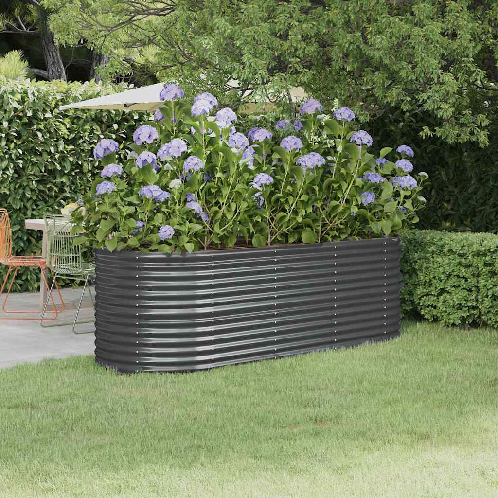 VidaXL Letto da Giardino in Acciaio Zincato 224x80x68 cm Antracite ...