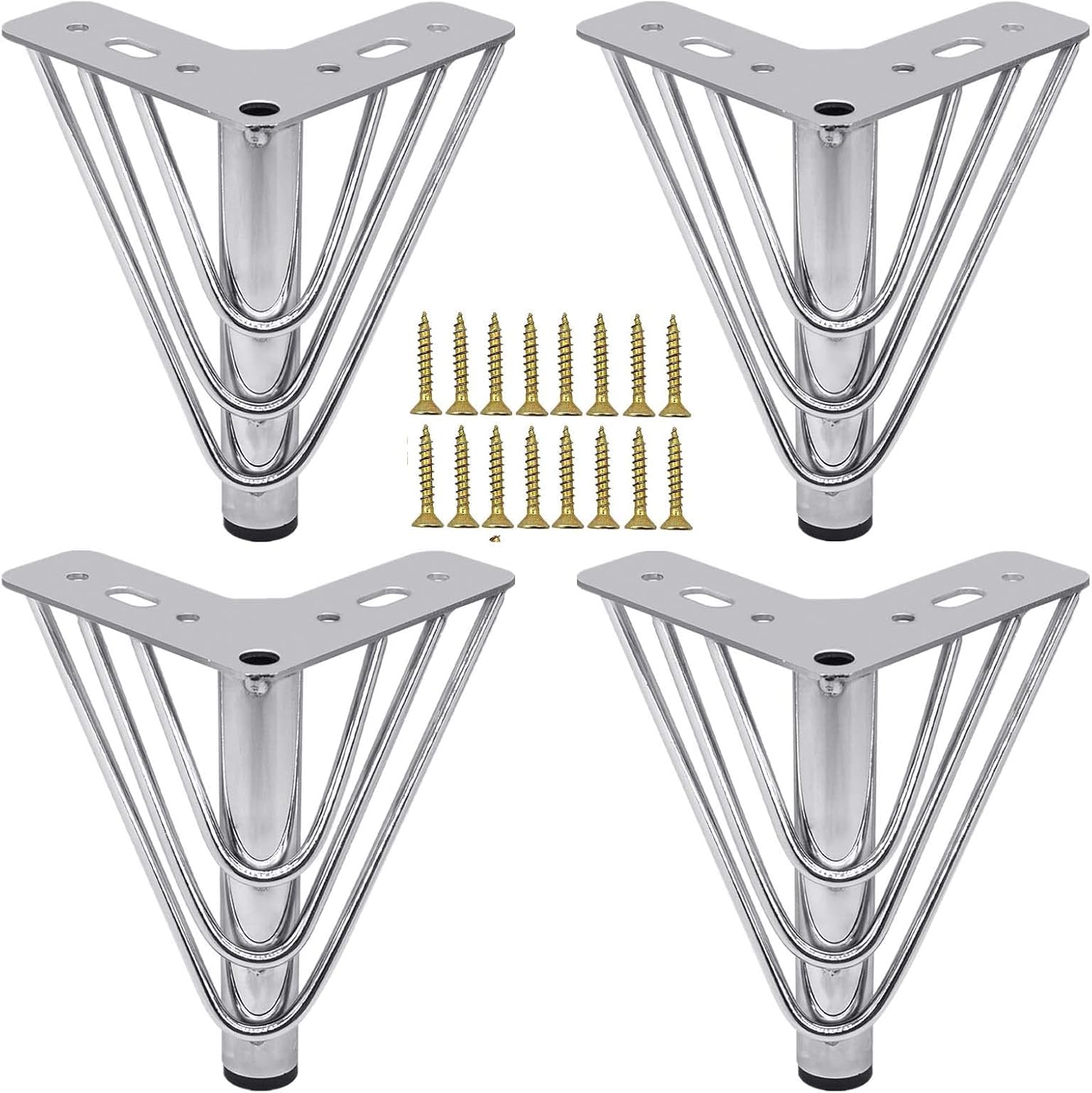 4 pieds de meuble en métal argenté, 18 cm pieds de table basse ... 4 pieds de meuble en métal argenté, 18 cm pieds de table basse ...