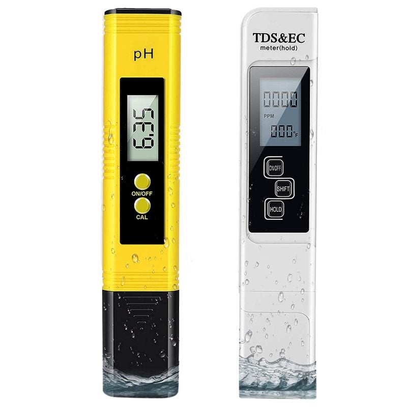 Kit d'analyse de l'eau : comprend un TDS-mètre, un pH-mètre, un ...