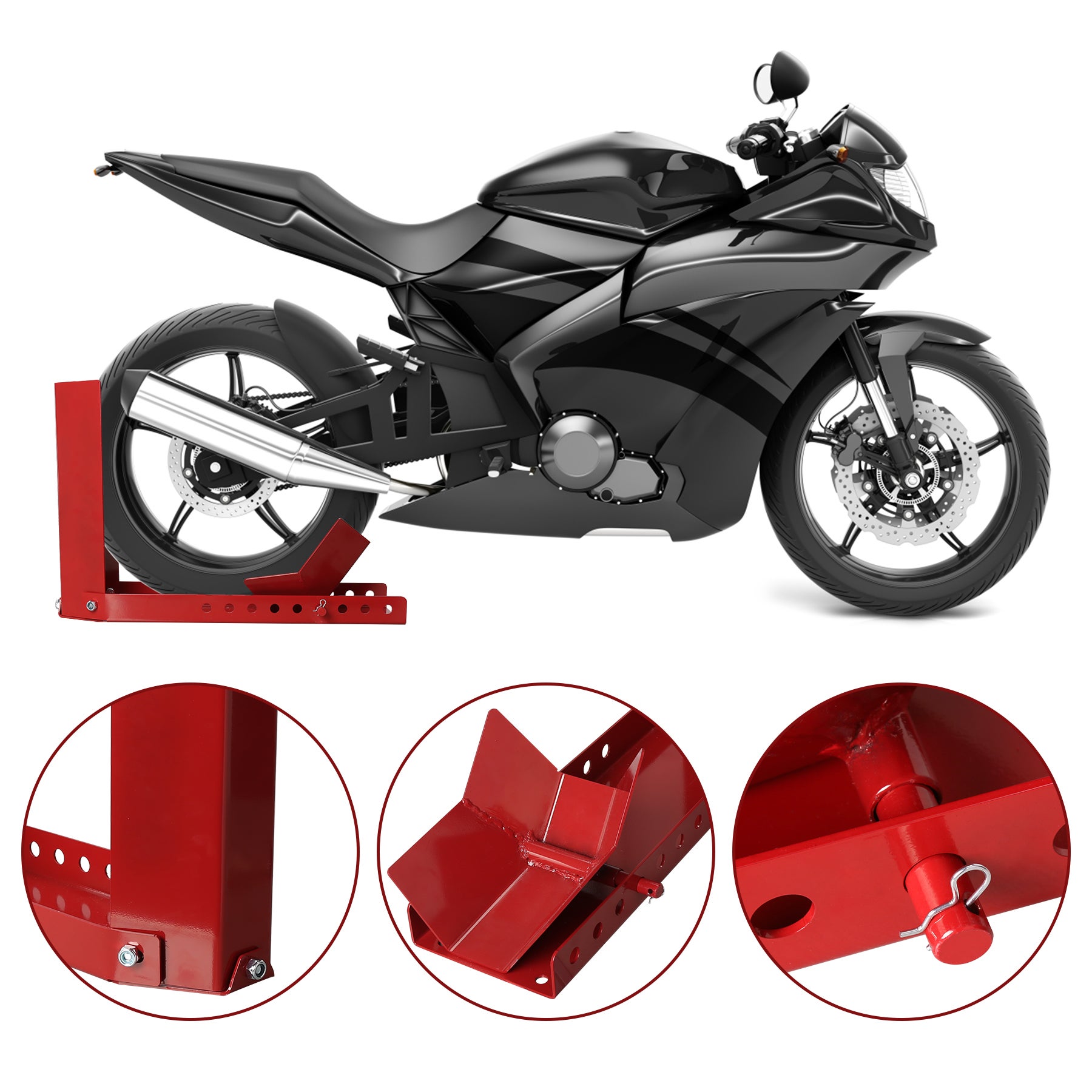 Béquille d’atelier de moto 9 trous arrière lève moto arrière sur ...