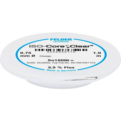 Felder ISO-Core Clear Sn100Ni+ Étain à souder sans plomb bobine Sn99 ...