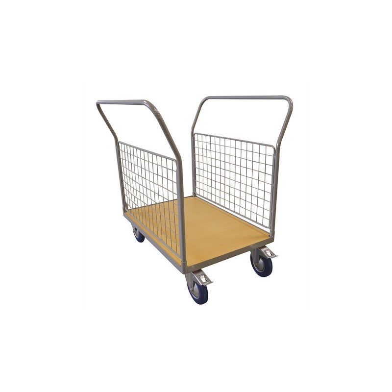 Chariot plateau bois WPG25L 250kg avec 2 dossier grillagés dans la ...