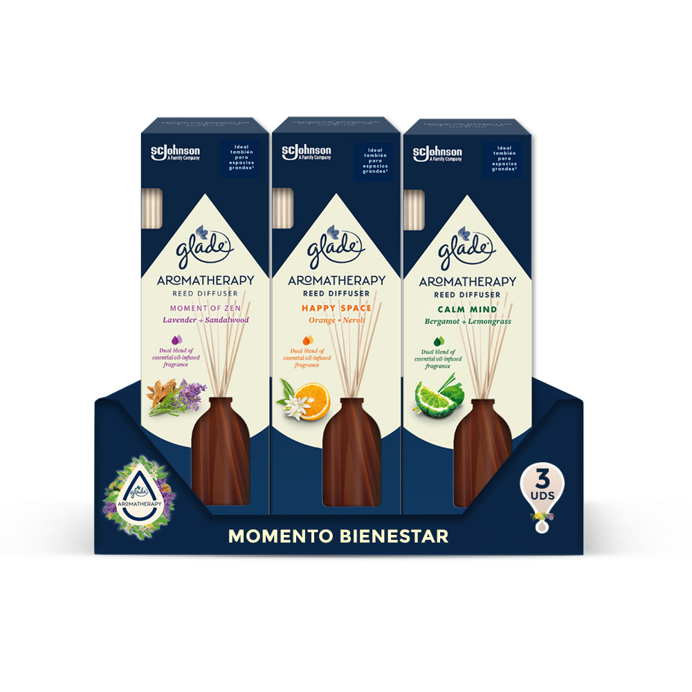 Glade® Aromatherapy Ambientadores de Varillas Líquido con Aceites ...