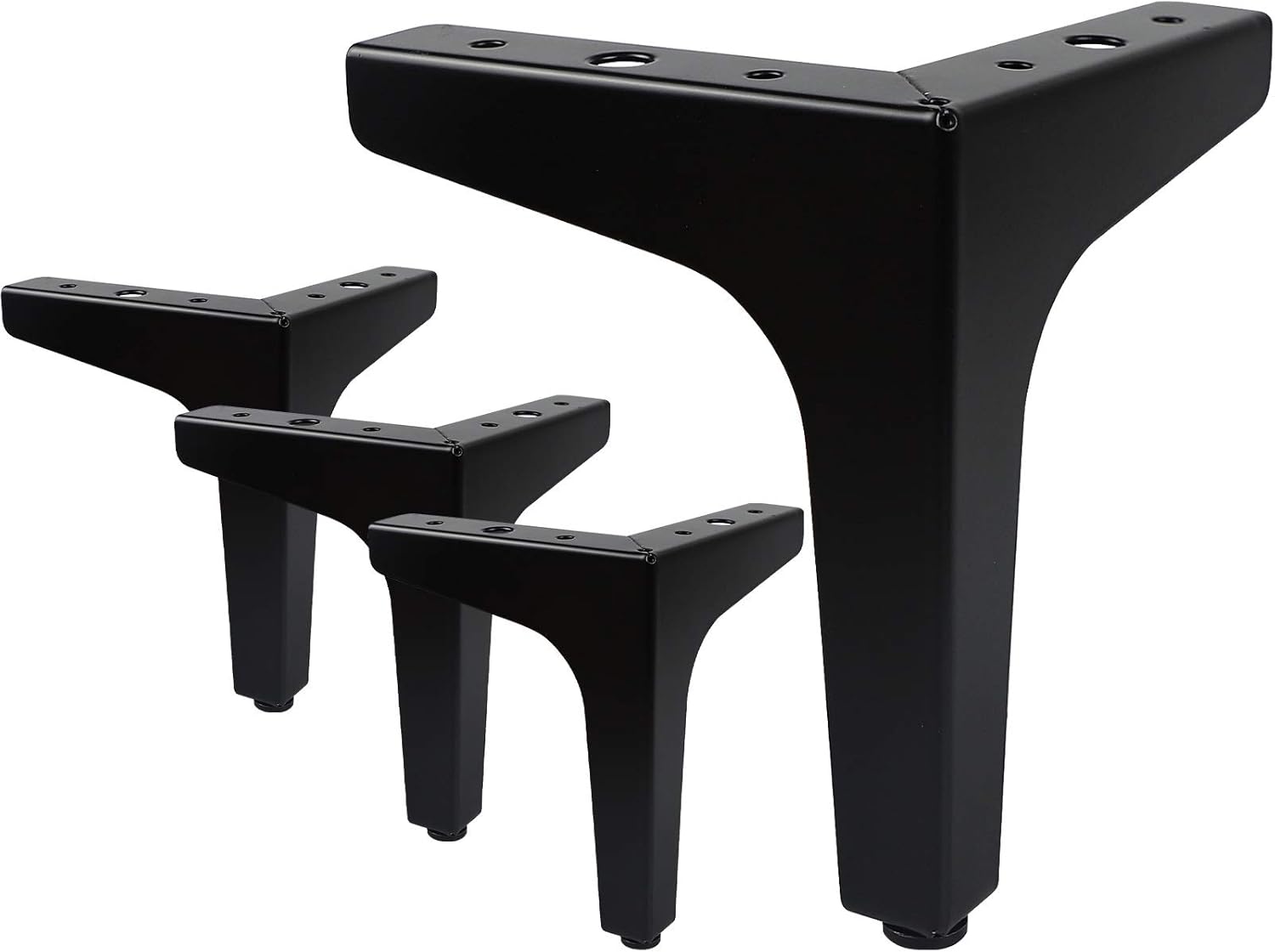 Lot de 4 Pieds de Meubles Charge Jusqu'à 600 KG, Pied de Table Modernes en Métal en Forme de ...