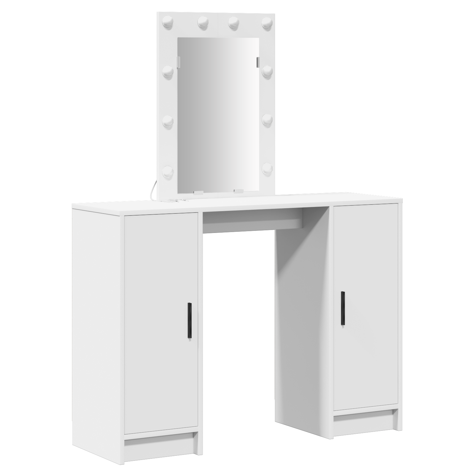 Coiffeuse - Table de maquillage blanche avec éclairage LED 102x33x135 ...