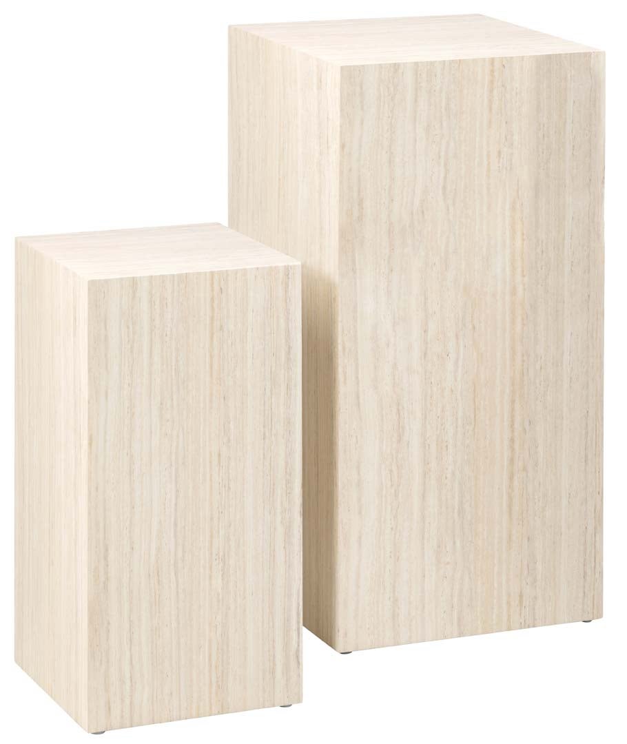 Dice table basse piédestal lot de 2 pièces. beige. | Leroy Merlin