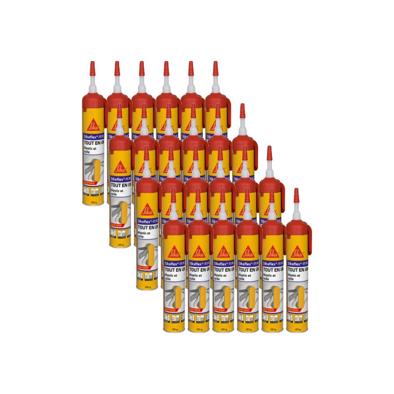 Lot de 24 mastics colle multi-usages SIKA Sikaflex 11 FC Purform - sans ...