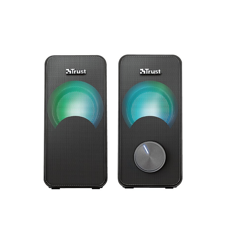 Colunas Trust Arys Compact RGB 12W 2.0 Pretas | Leroy Merlin